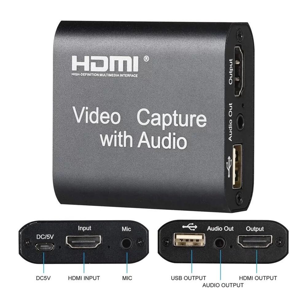 (AUDIO OUT) HDTV Video Capture Device 1080P with Audio+Video Capture ...