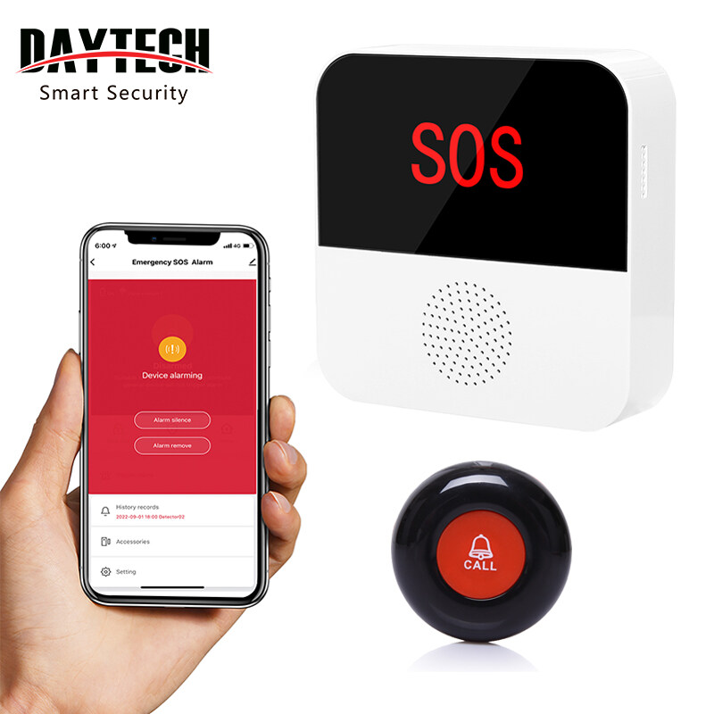 DAYTECH Caregiver Pager WiFi Tuya APP Smart Wireless Smart Pager System ...