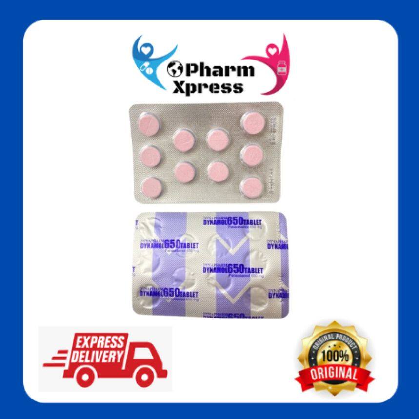 Dynamol 650mg (paracetamol tablet) 10's (1papan) | Lazada