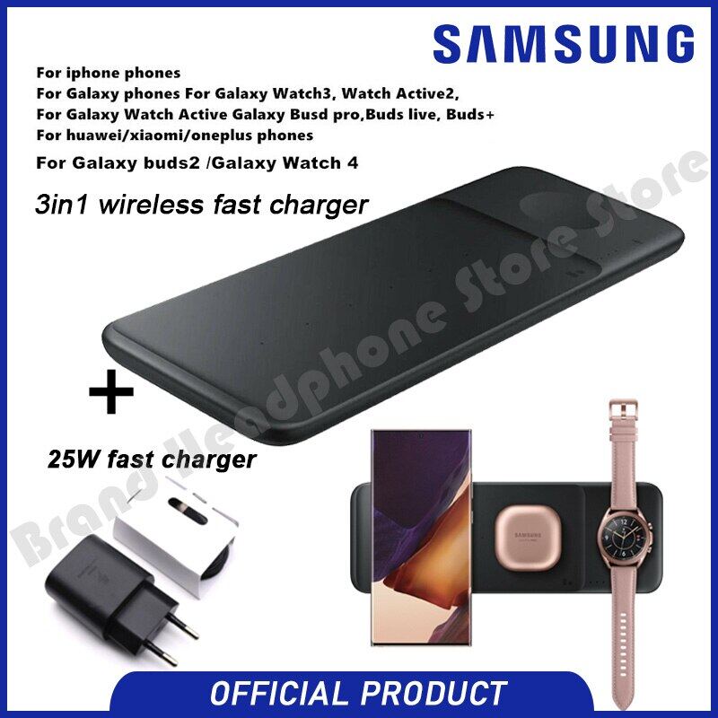 Original Samsung 3in1 Fast Wireless Charger EP-P6300 Trio Pad For ...