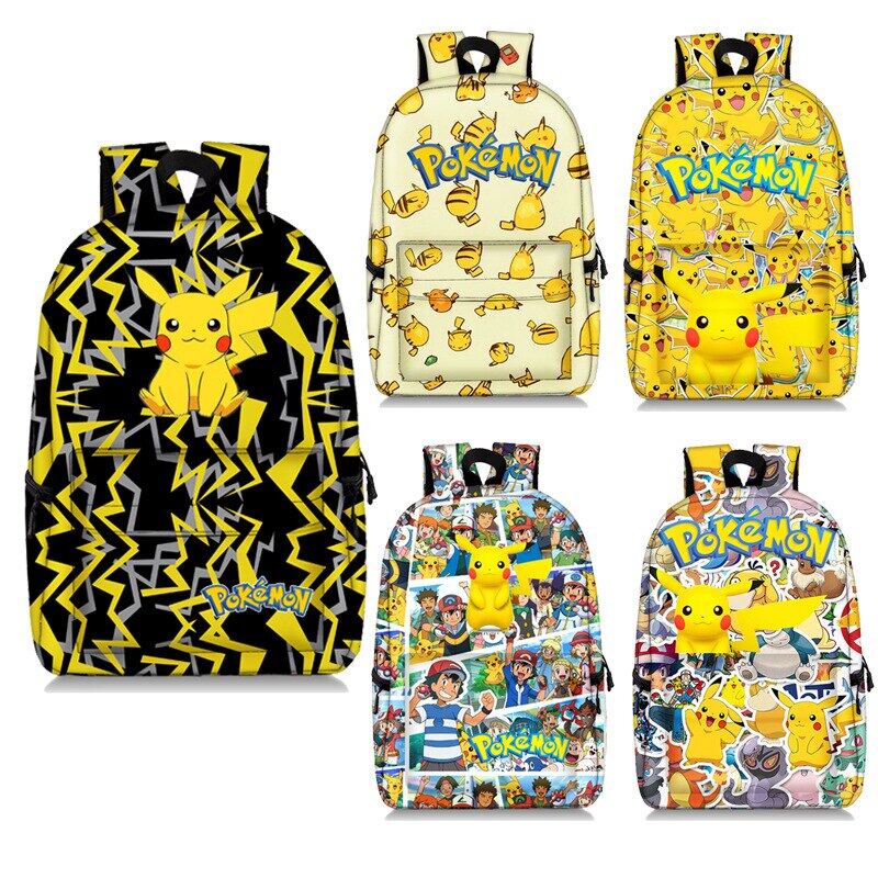 2022 New Pokemon Cartoon Backpack High Capacity Waterproof Student ...
