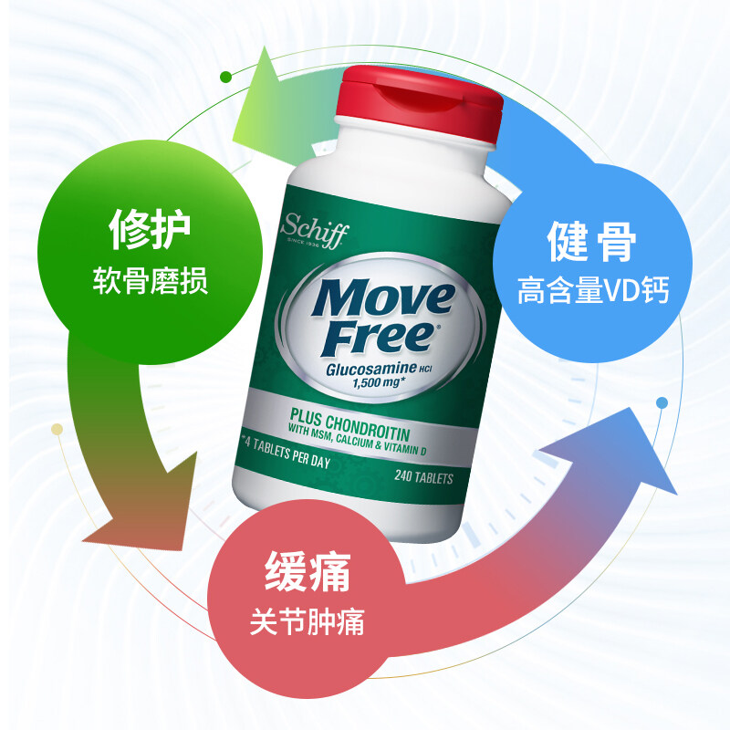 Schiff Move Free chondroitin 240 capsules with high calcium content+75 ...