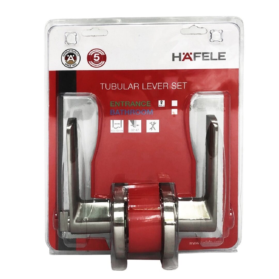 HAFELE TUBULAR LEVER LOCK SET (HANDLE : CURVE / STRAIGHT) | Lazada