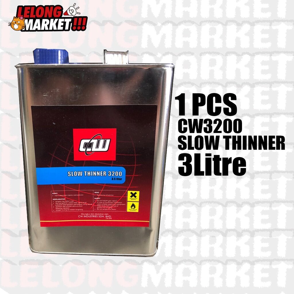 2K Slow Thinner CW3200 - 3Litre High Quality Solvent Thinner For Spray ...