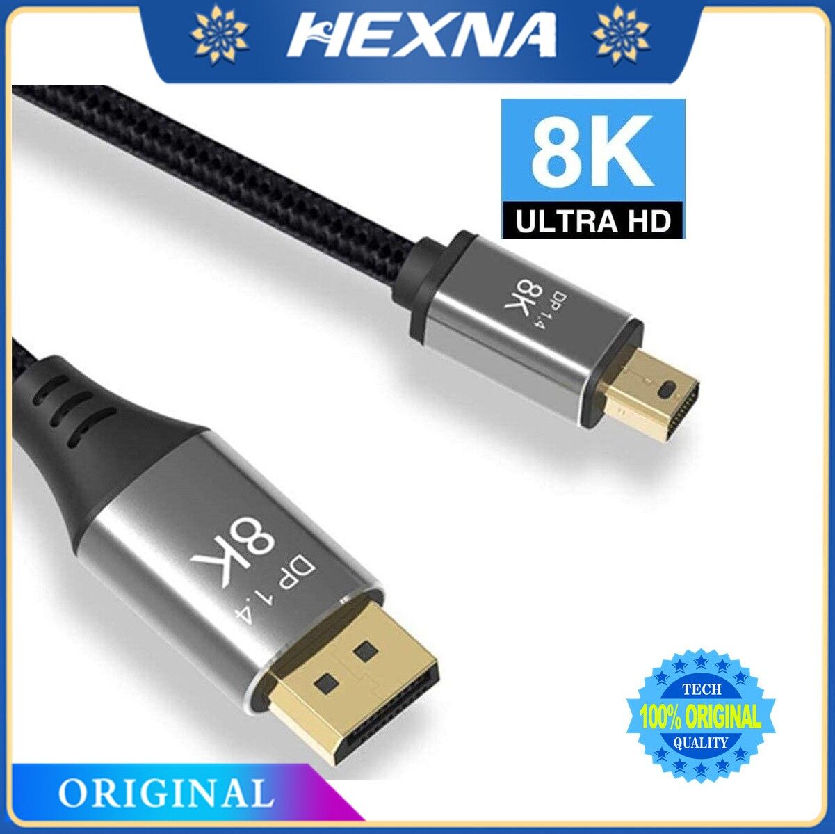 Hexna Mini DP to DisplayPort 8K Cable 8K(7680x4320) 60Hz 4K 144Hz ...