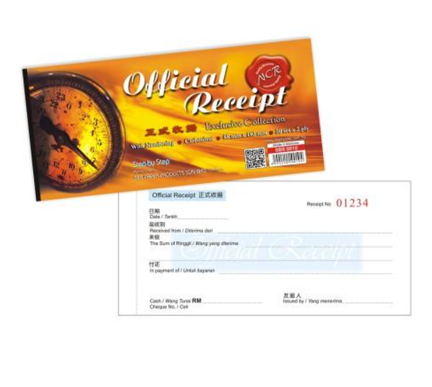 NCR Official Receipt/Resit Rasmi(READYSTOCK) | Lazada