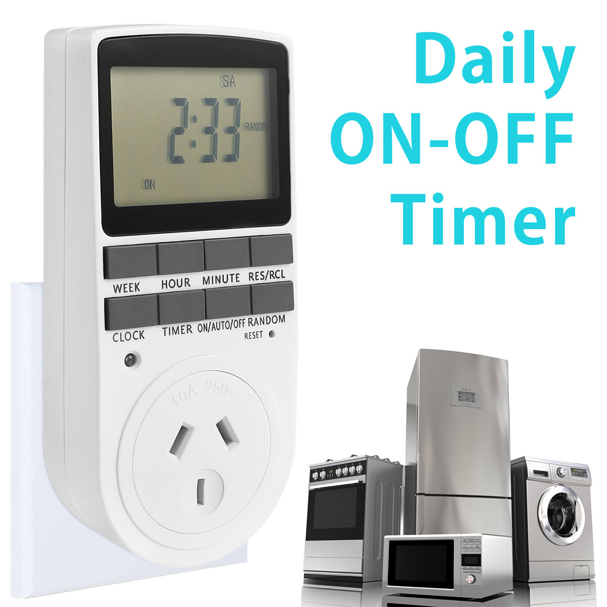 Digital Timer Switch Programmable Digital Timer Socket LCD Display Outlet Timer Switch Digital ...