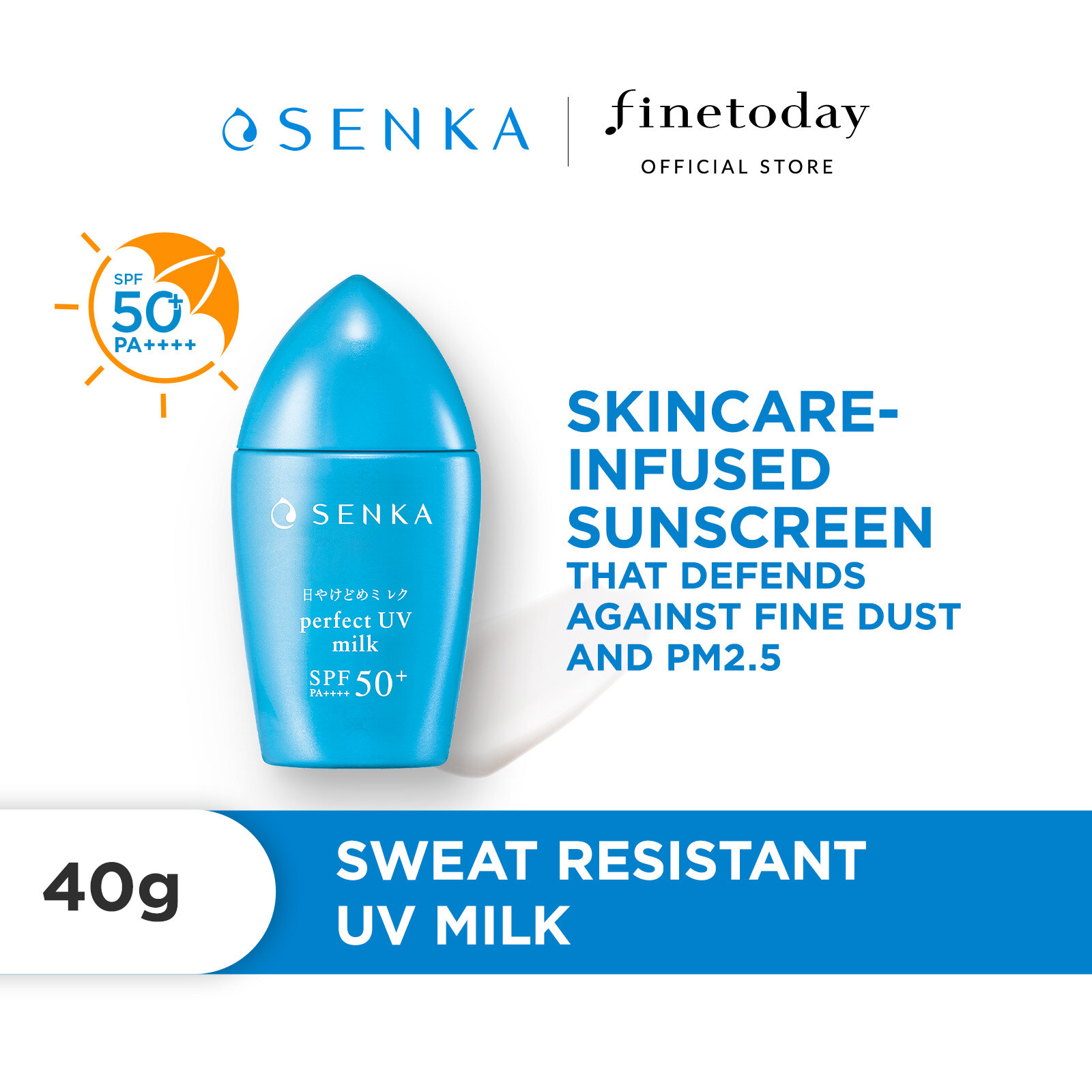 Senka Perfect UV Sunscreen Milk 40g | Lazada