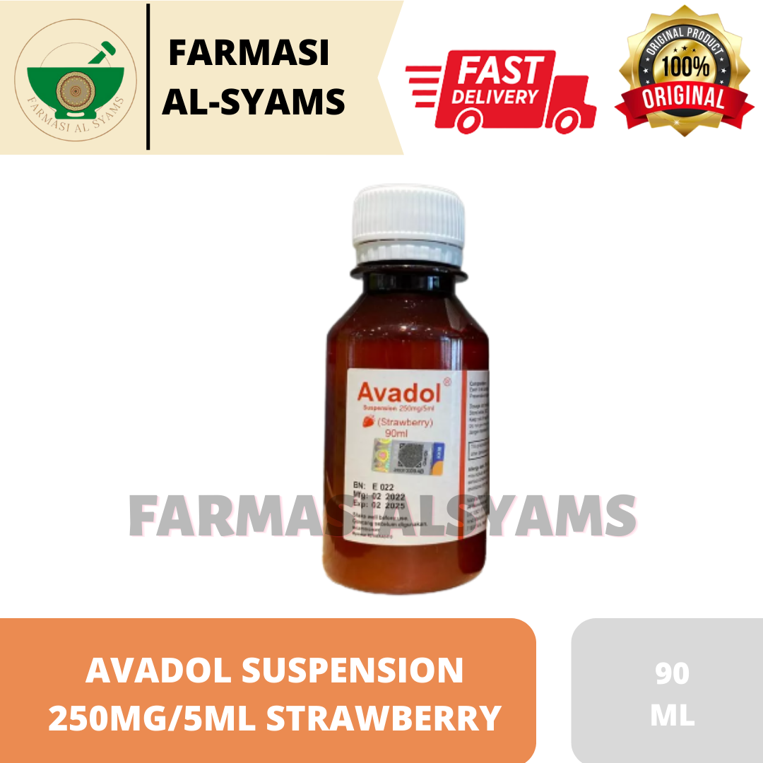 AVADOL SUSPENSION 250MG/5ML STRAWBERRY FLAVOUR 90ML | Lazada