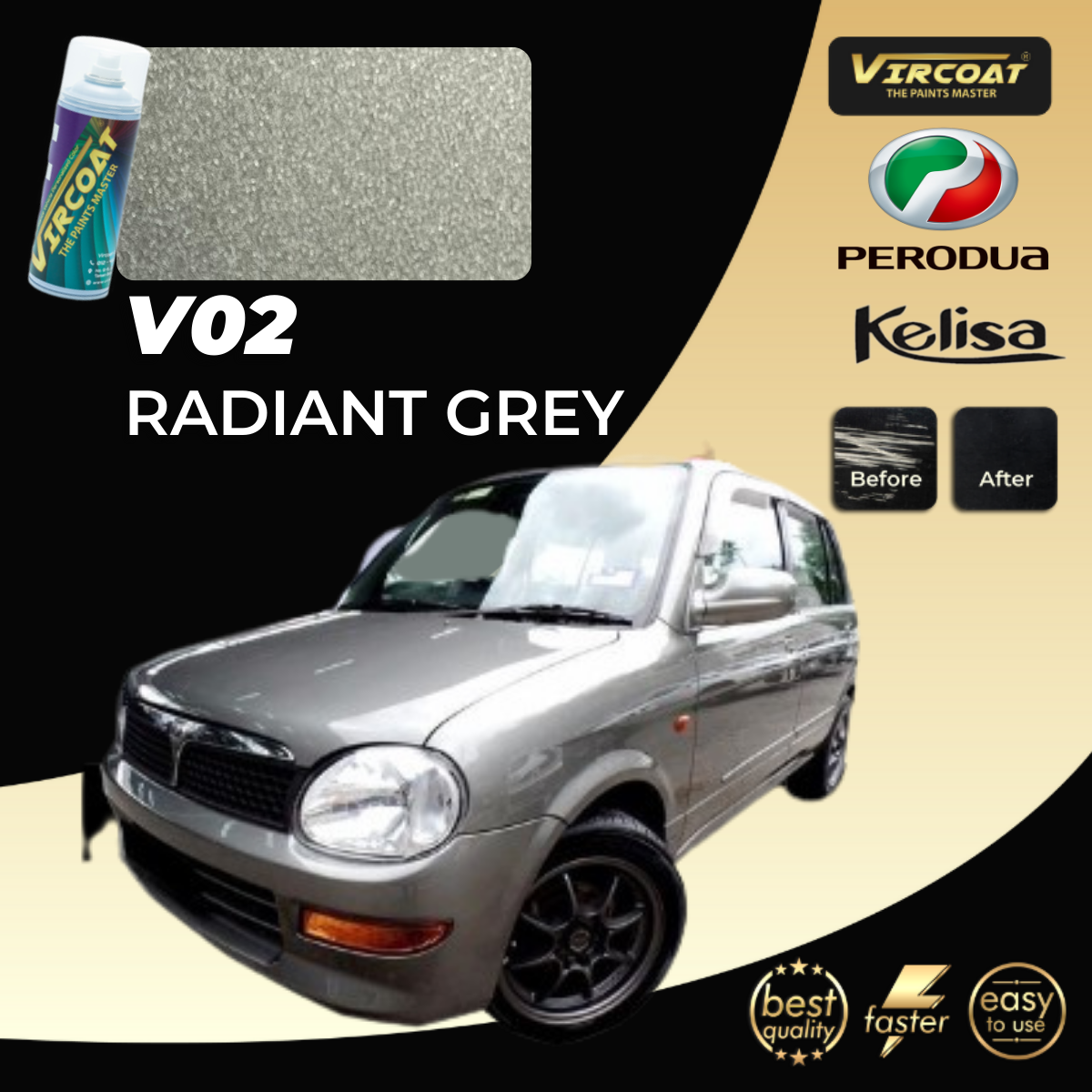 [Perodua Kelisa ] Touch Up Paint All Colors/2K Car Paint|Cat Bancuh ...