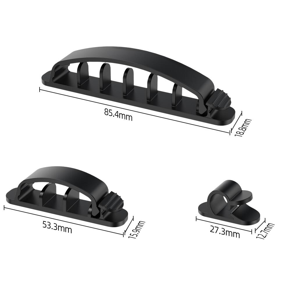 !! ACCEZZ 10Pc สายคลิป3M ที่หนีบยึดติด Organizer Fixer การจัดการสายไฟ ...