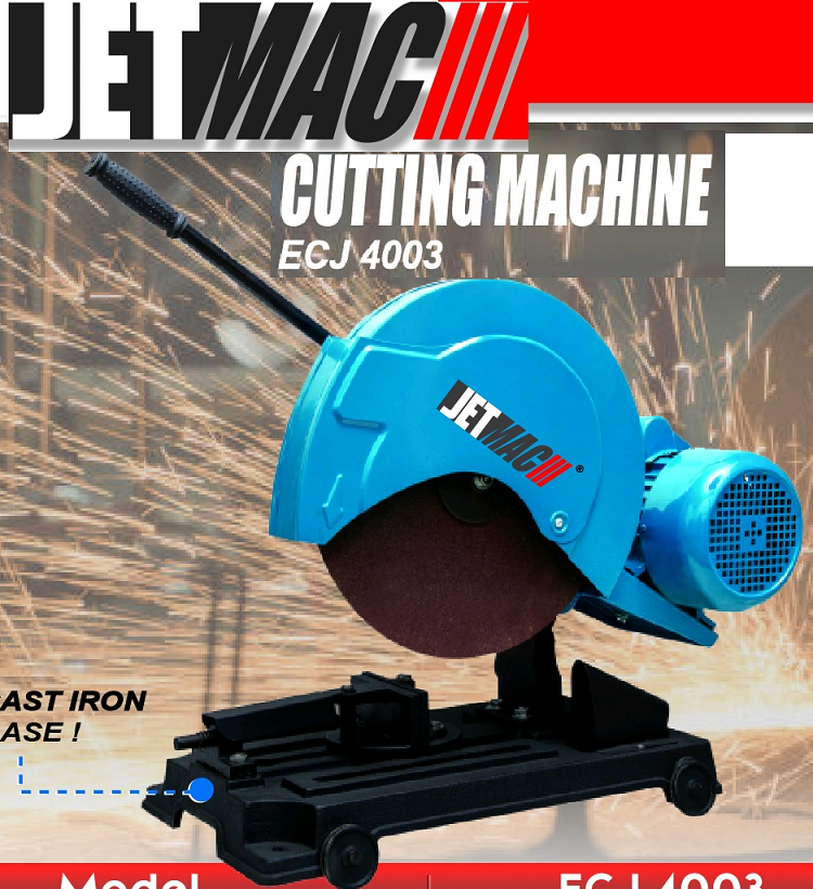 jetmac ecj 4003 16" inch heavy duty belt drive cut off saw disc 415v 3 ...