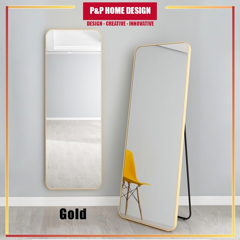 165cm x 60cm Full Body Curved Stand Mirror Cermin Tinggi Besar Modern ...