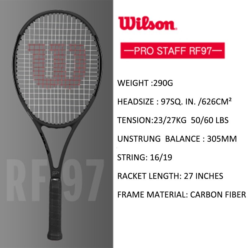 Wilson Tennis Racket Pro Staff RF97 Federer Signature Red Black ...