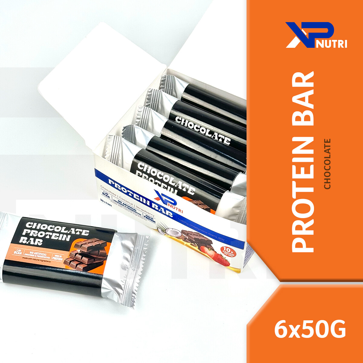 XP Nutri Whey Protein Bar Snack Bar Protein Crips Chocolate 1Box (6x50g ...