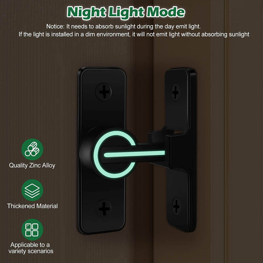 Luminous Door Lock Latch Free Punch Door Latch Sliding Door Lock Latch ...