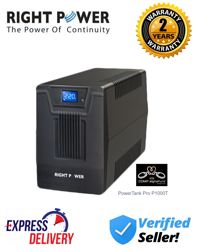 Right Power PowerTank Pro P1000T 1000VA UPS | Lazada