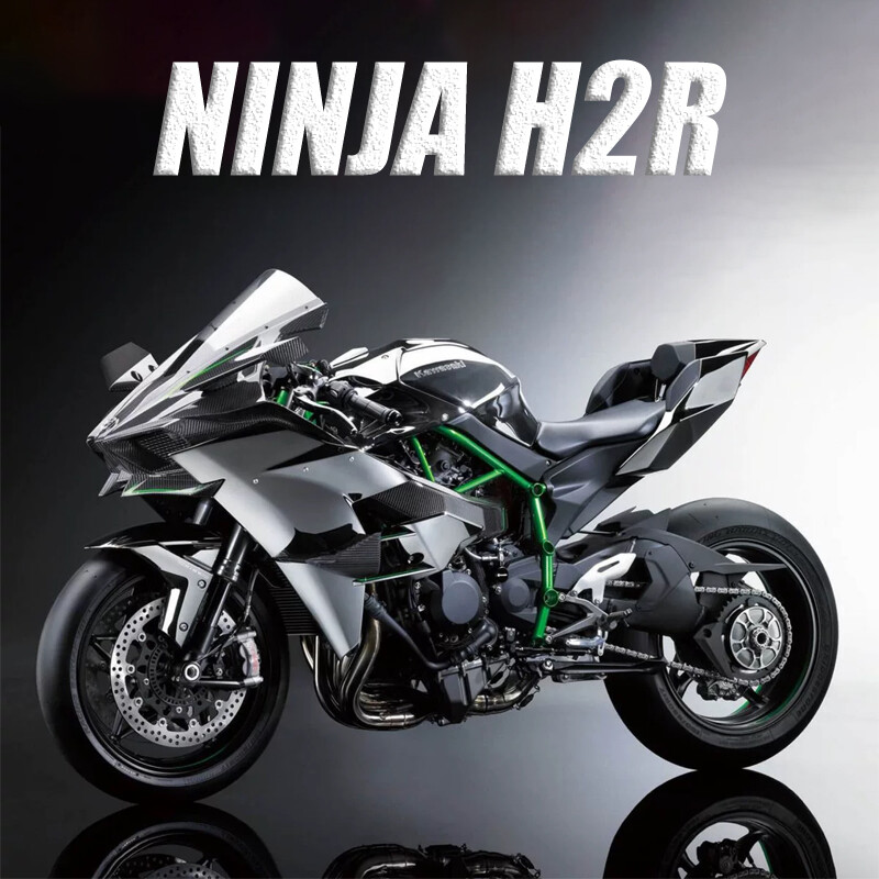 【RUM】 1:12 Scale NINJA H2R Alloy Motorcycle Model Light & Sound effect ...