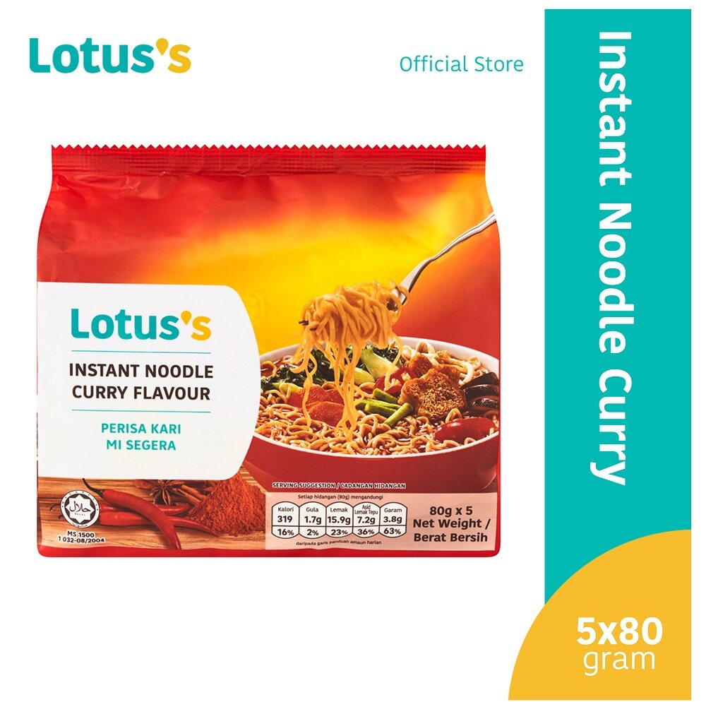 Lotus'S Instant Noodle Curry Flavour 5 X 80G | Lazada