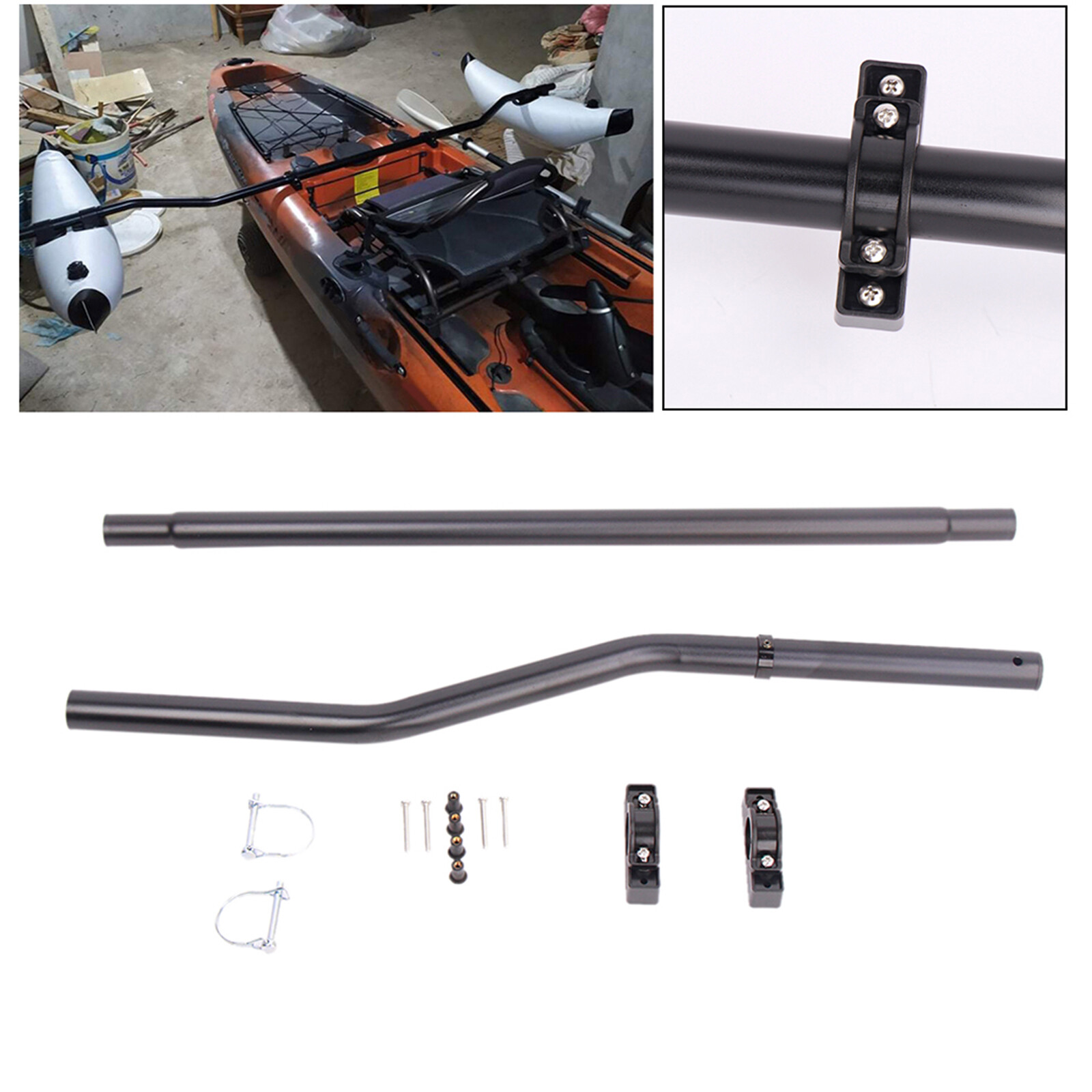 Chulisia Canoe Kayak Stabilizer Outrigger Arms Pole Bracket D-ชุดแหวน ...