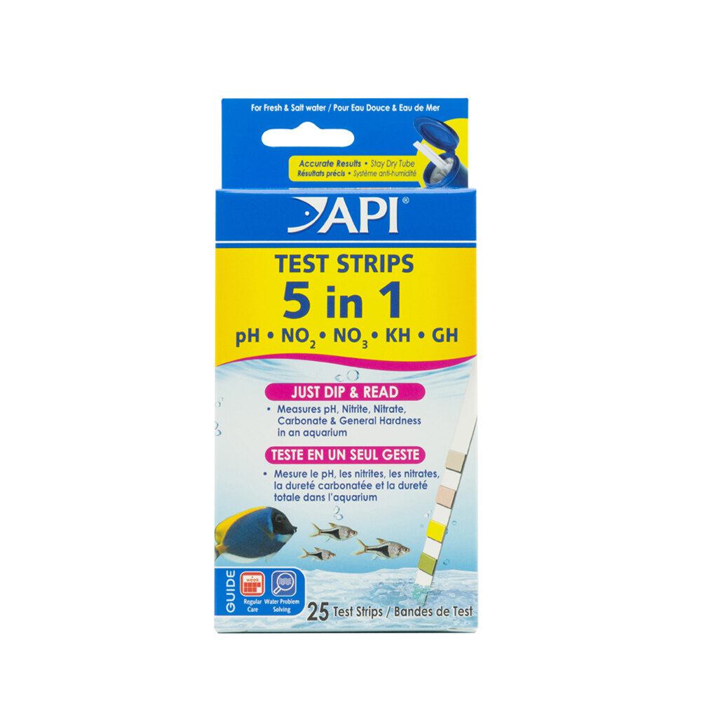 API Fishcare Test Kit pH Ammonia High Range pH KH 5 in 1 Nitrate ...