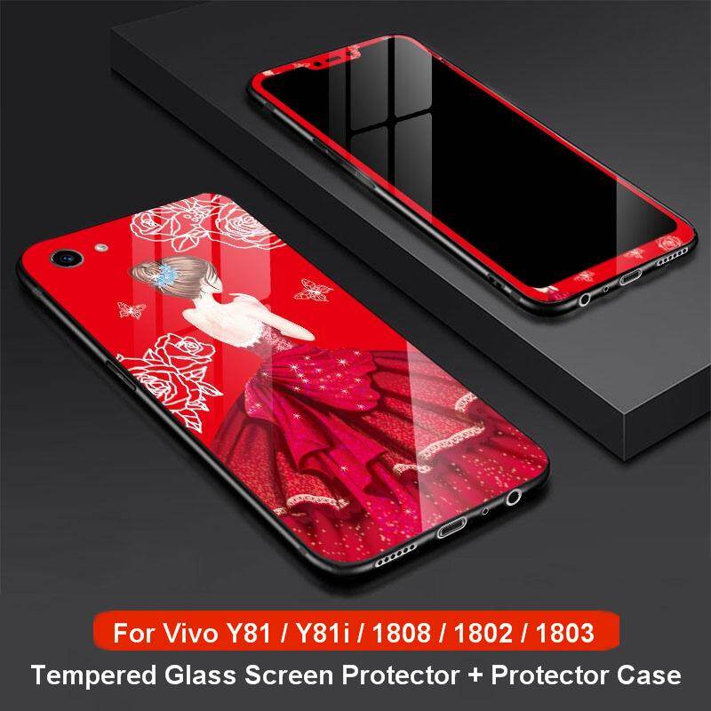 สำหรับ Vivo Y81/Y81i/1808 1802 1803 การ์ตูน 360 เต็มรูปแบบฝาครอบกระจกเท ...