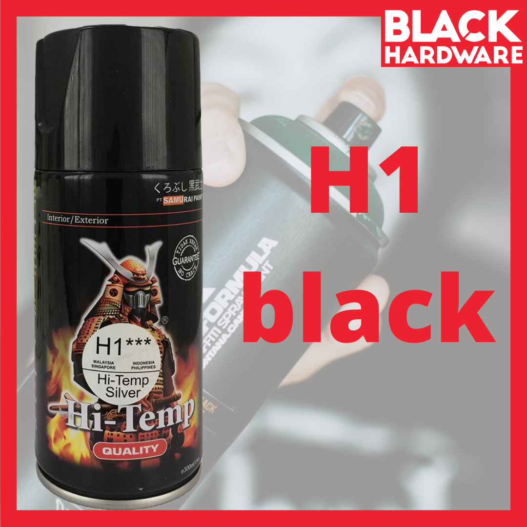 BLACK HARDWARE Samurai Hi Temp Motor Gloss Cat Spray Paint Exhaust ...