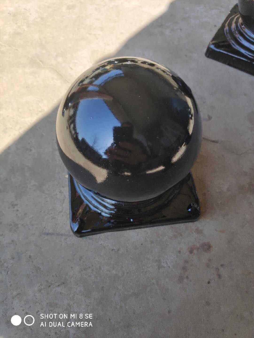 Wrought iron ball head tube cap tube cover zinc steel guardrail square ...