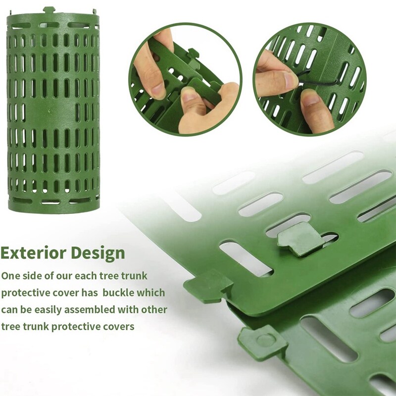 10 Pack Plastic Plant Tree Trunk Protectors Easy Flexible Tree Guard ...
