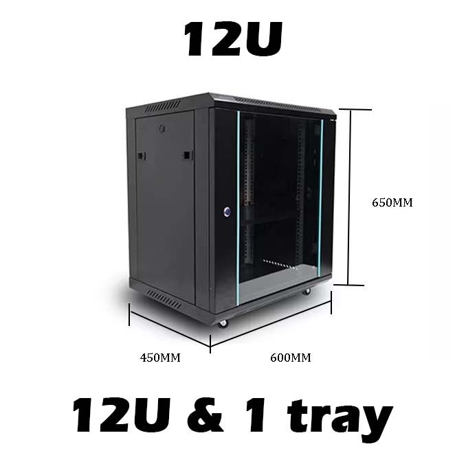 Glass Door Computer Server Rack 6U 9U 12U Network Cabinet 9U Equipment ...