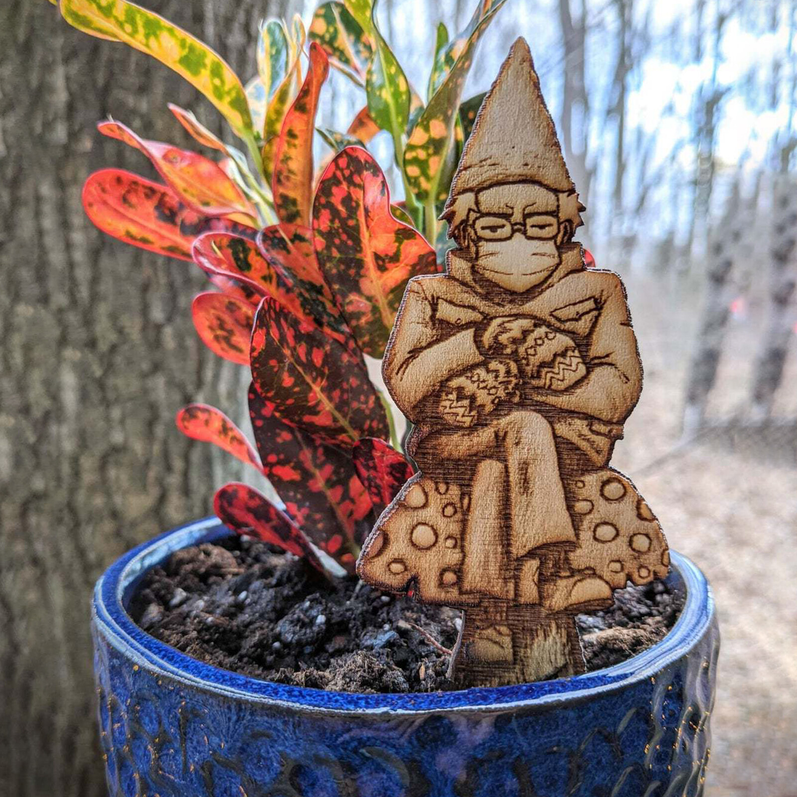 [winnereco]【Discount】กระถางต้นไม้ในสวน Grumpy Bernie เครื่องหมายมนุษย์ ...