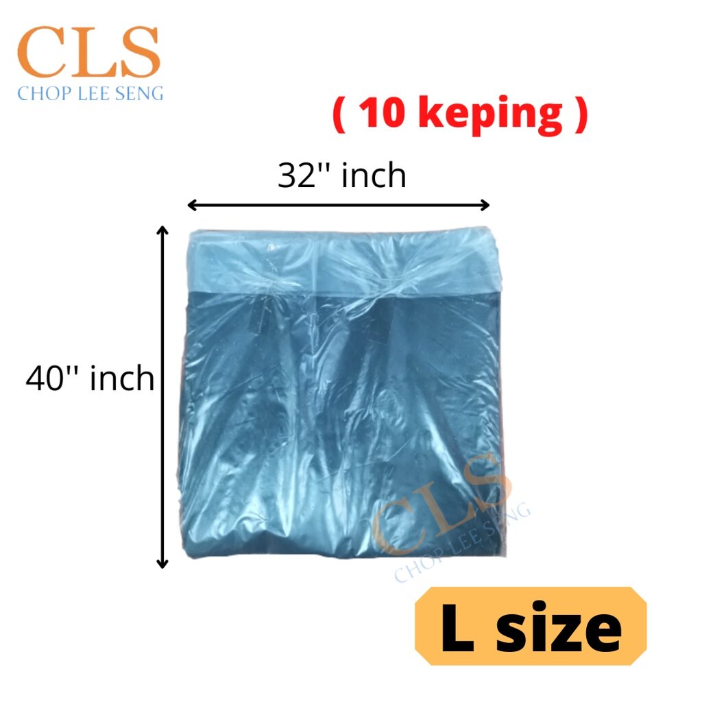CLS Plastic Garbage Bag Rubbish Bag Disposal Bags Blue / Black Plastik ...