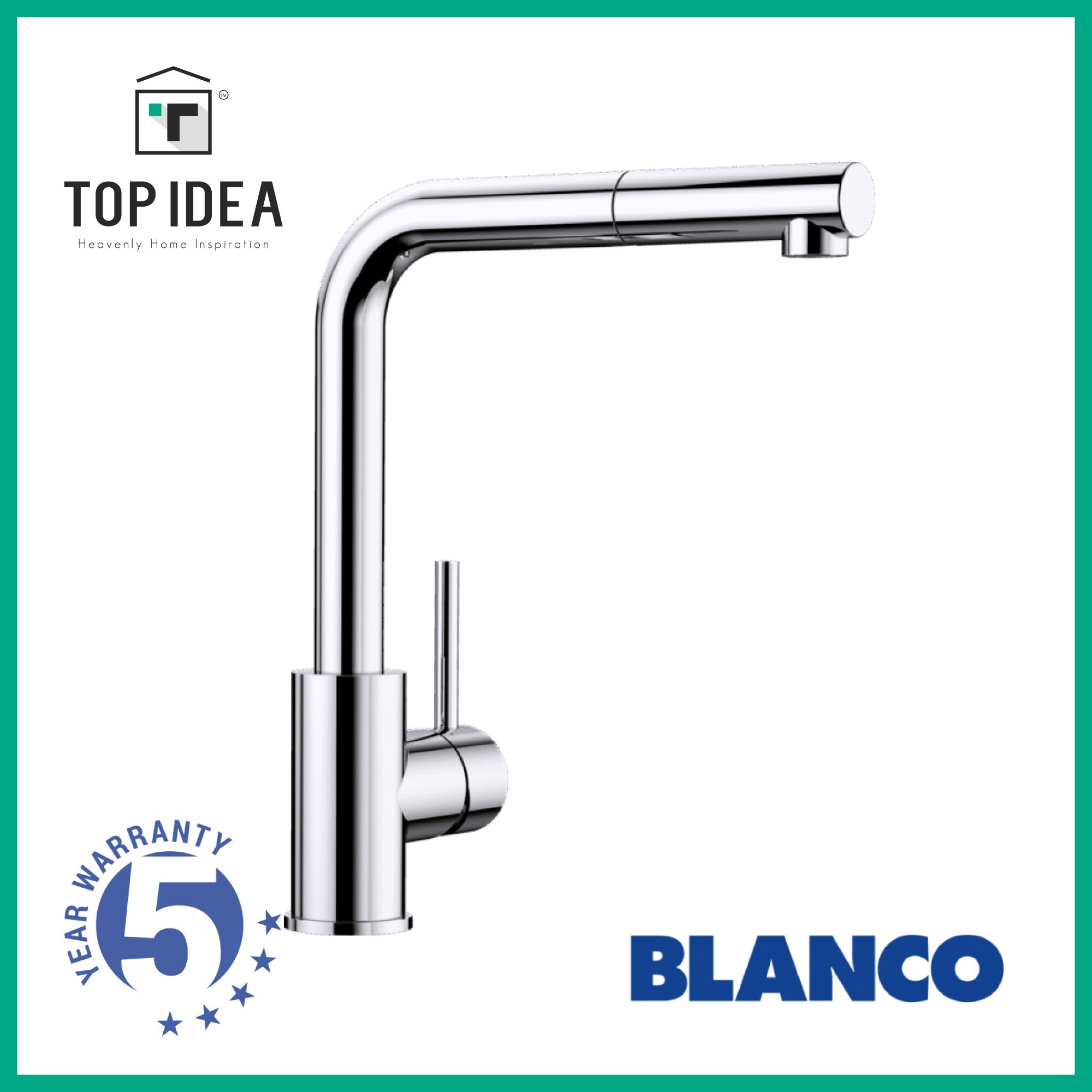 BLANCO MILA-S Sink Mixer | Pull Out Spray | Galvanic Chrome | Brass | 5 ...