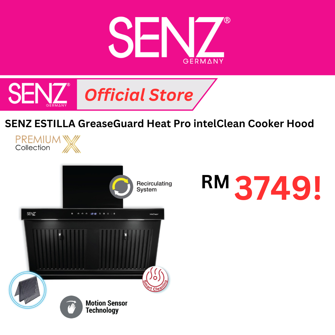 SENZ ESTILLA GreaseGuard Heat Pro intelClean Cooker Hood | Lazada