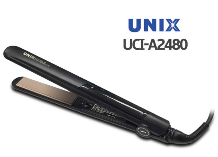 UNIX korea hair straightener iron Hair Curler UCI-A2480 Nano Diamond Coating Iron LCD Display ...