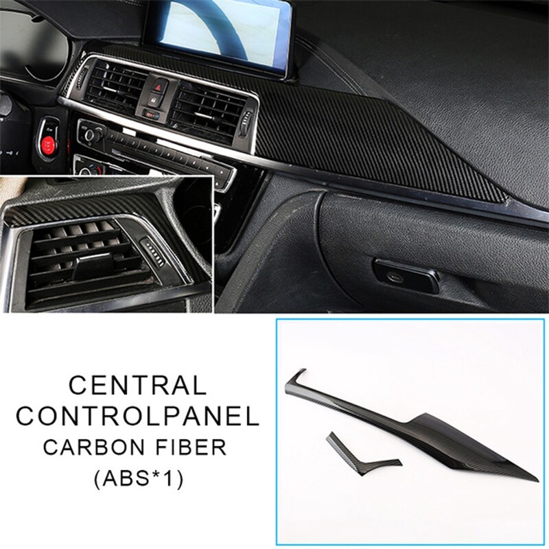 Carbon Fiber Look Interior ABS Trim Center Control Panel Trim for BMW ...