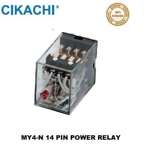 CIKACHI MY4N 5A 14 Flat Pin 4 Pole Power Relay 240VAC 110VAC 24VAC ...