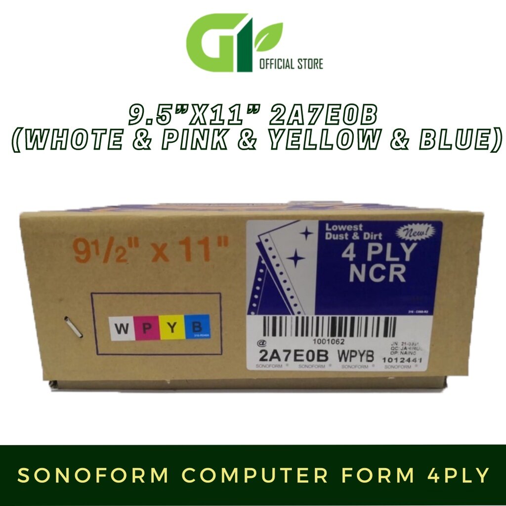[GY Office] SonoForm/Prinzet Computer Form/Laser Paper 4PLY 9.5”X11 ...