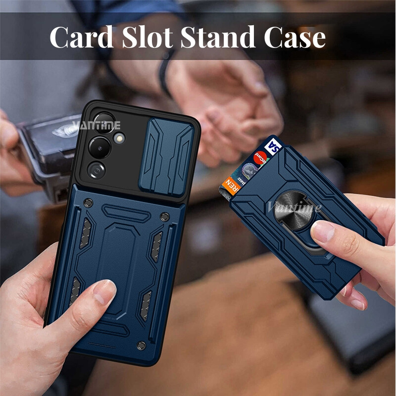 Vantime for Tecno Pova Neo 2 Card Bag Pocket Case Stand Push Pull ...