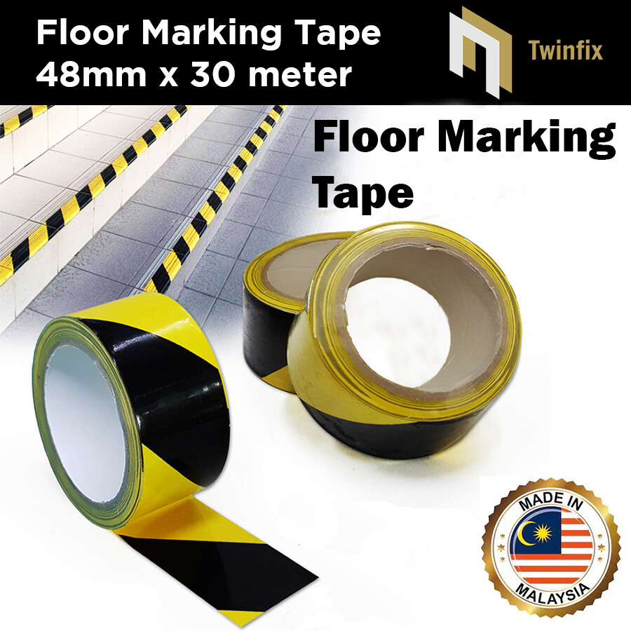 48mm x 30 meter Floor Marking Tape Floor Safety Caution Warning Tape ...