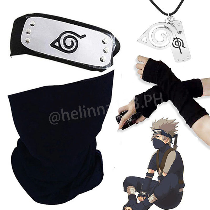 อะนิเมะ Naruto Akatsuki Uchiha Sasuke Hatake Kakashi ถุงมือ Cuff Mitten ...