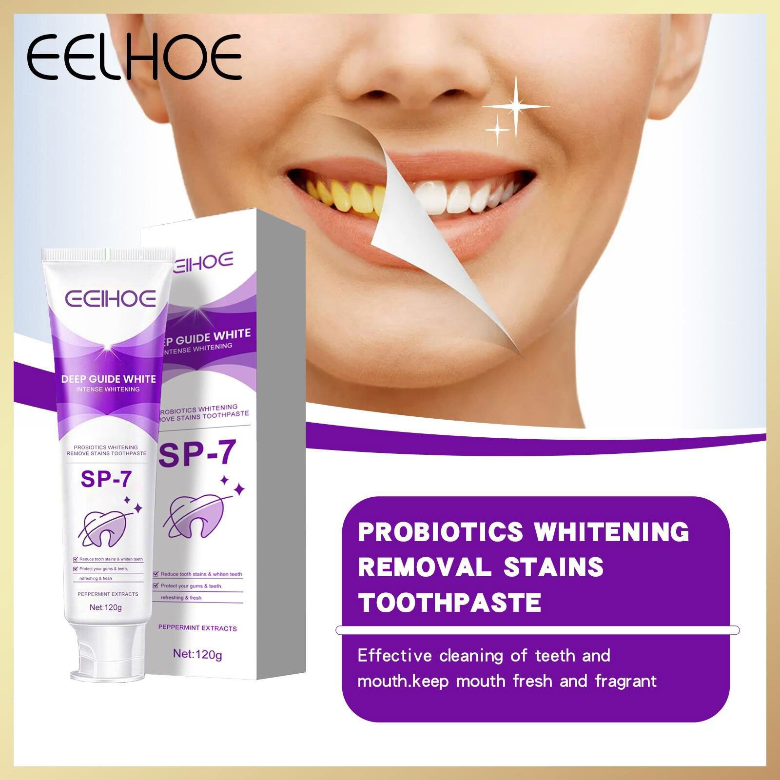Eelhoe Probiotic Toothpaste Sp-7 Brightening Whitening Toothpaste Fresh ...