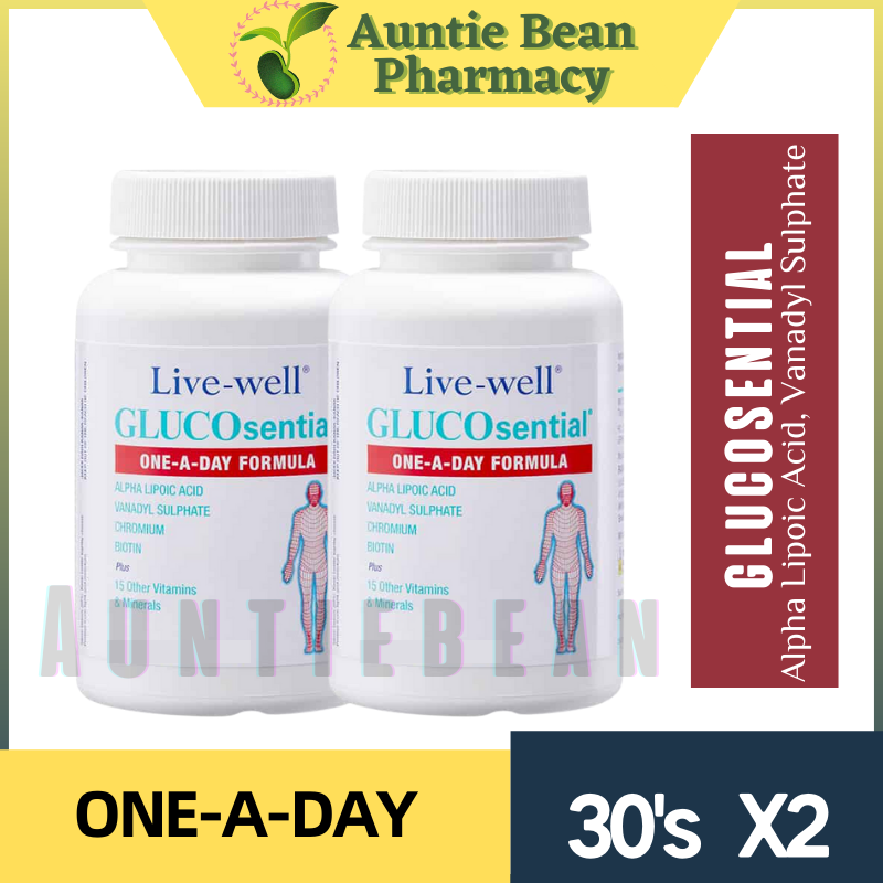 LIVE-WELL Glucosential 30 Vegetable Capsules X 2 Bottle EXP:05/2024 ...