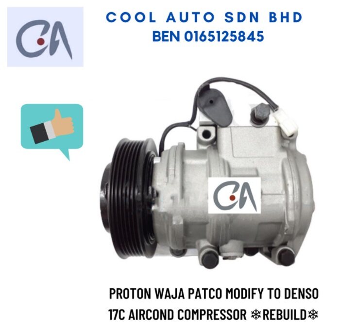 PROTON WAJA PATCO MODIFY TO DENSO 17C AIRCOND COMPRESSOR ️REBUILD ️ ...