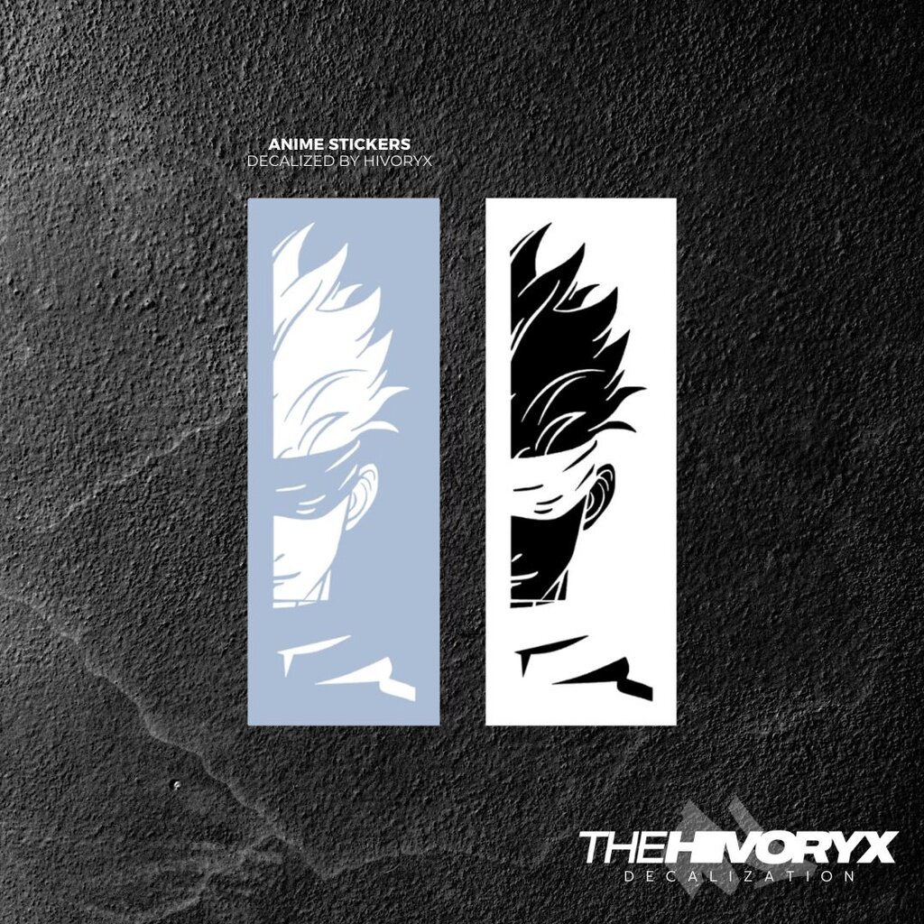 「SATORU GOJO HALF FACE WITH BLINDFOLD | JUJUTSU KAISEN」ANIME SERIES CAR ...