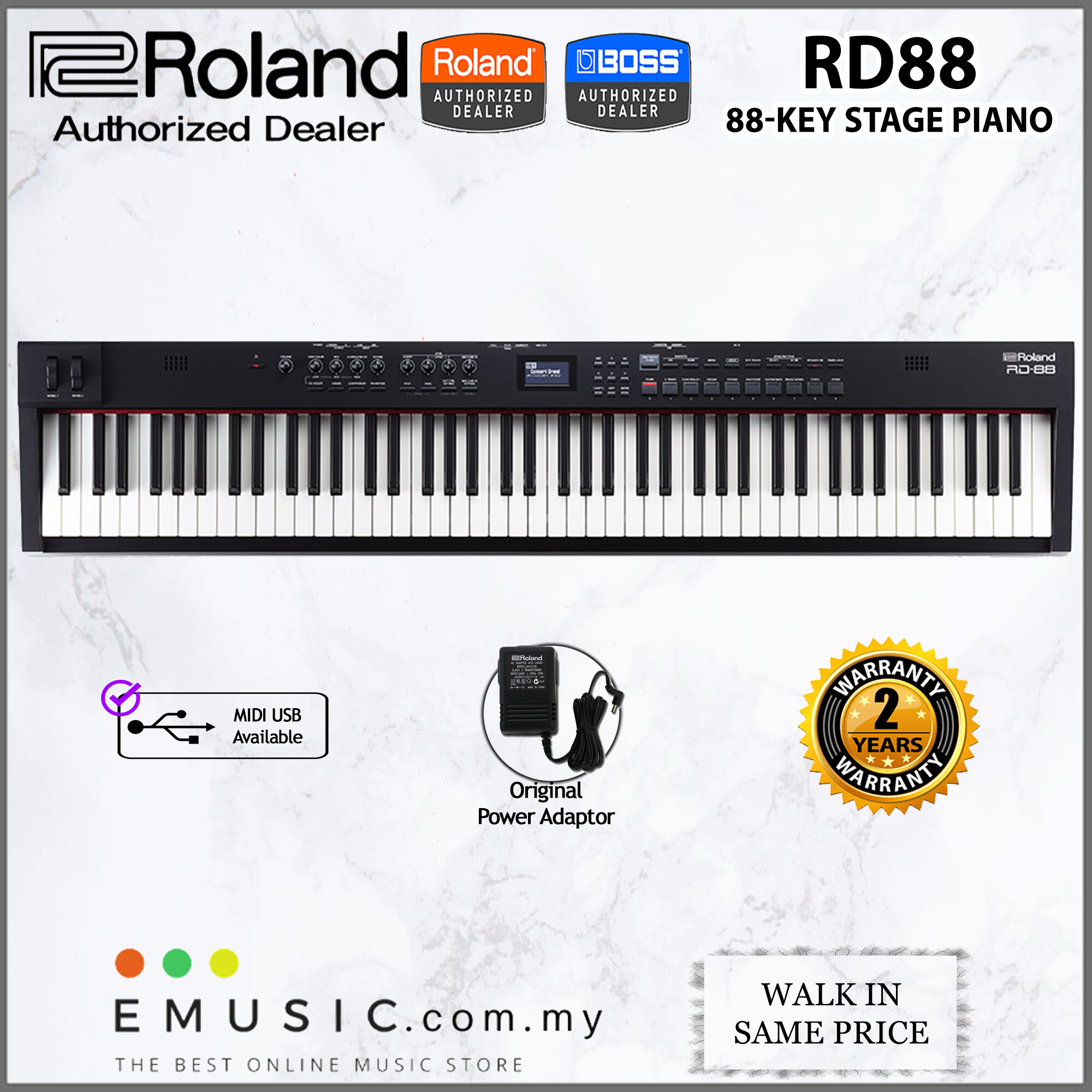 Roland RD88 88-key Stage Piano with Speakers (RD-88 / RD 88) | Lazada