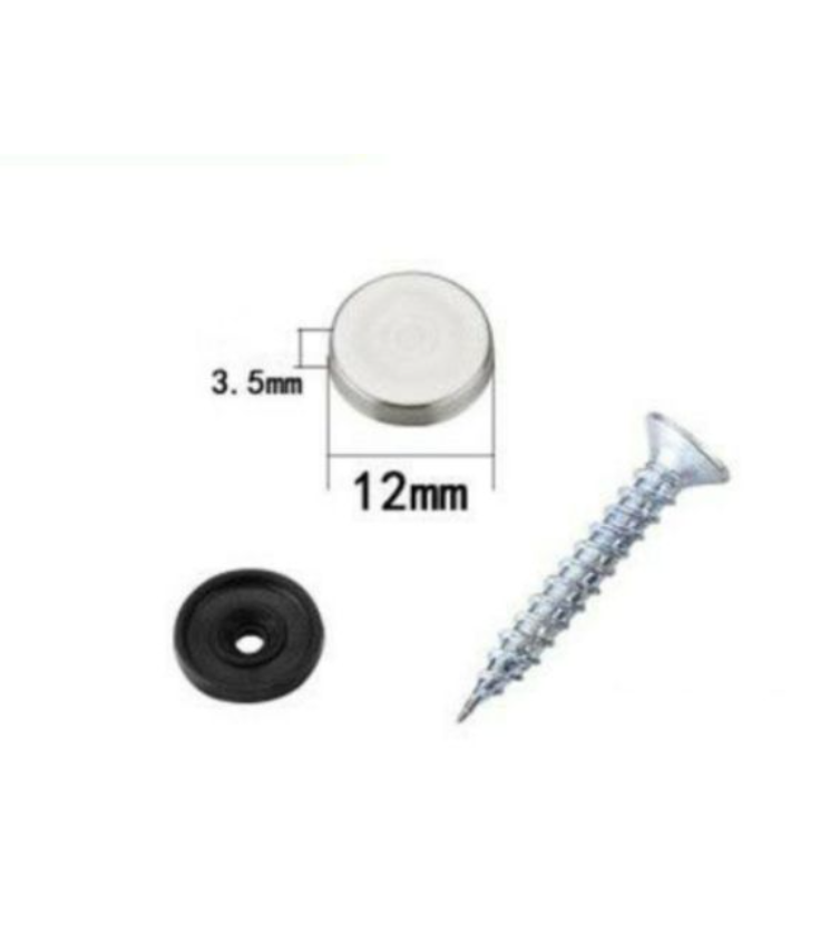 Stainless Steel Button Screw Decorative Mirror Screw Head Cover Cap ...