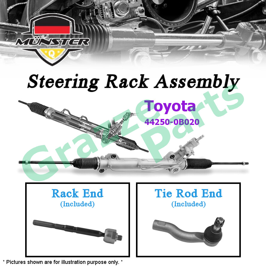 100% NEW Münster Steering Rack Assy Assembly 44250-0B020 for Toyota ...