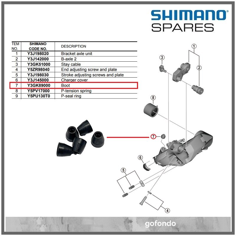 Shimano 12 Speed DI2 Cable Boot Rear Derailleur Ultegra 8150 Dura ace ...