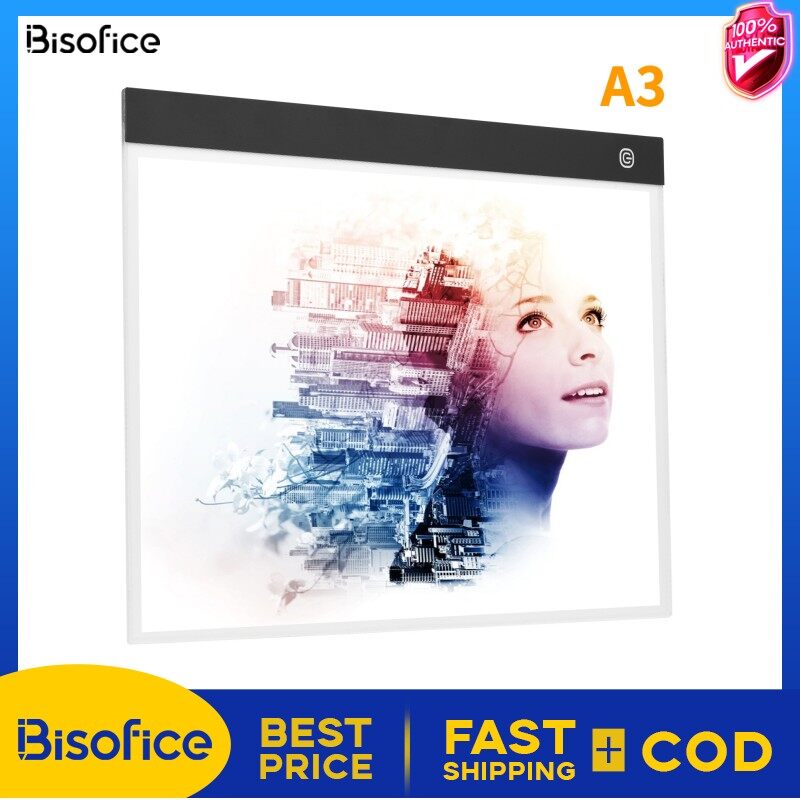 Bisofice A3 Copyboard Ultra-thin LED Light Pad Stepless Brightness ...